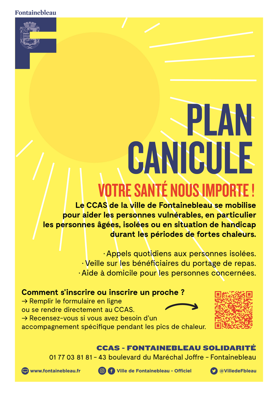 Le Centre Communal d'Action Sociale (CCAS) en vigilance - Fontainebleau - Ville de Fontainebleau